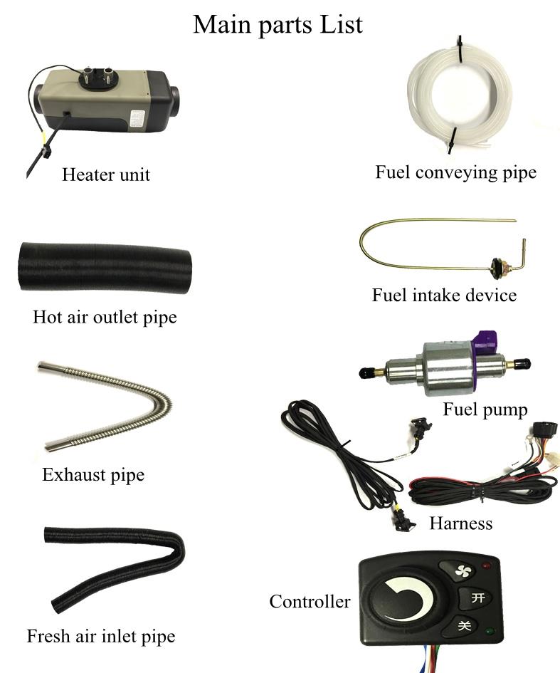 5 kw auto parkimine küttekeha 12v /24v diisel buss keris kaasaskantav ...